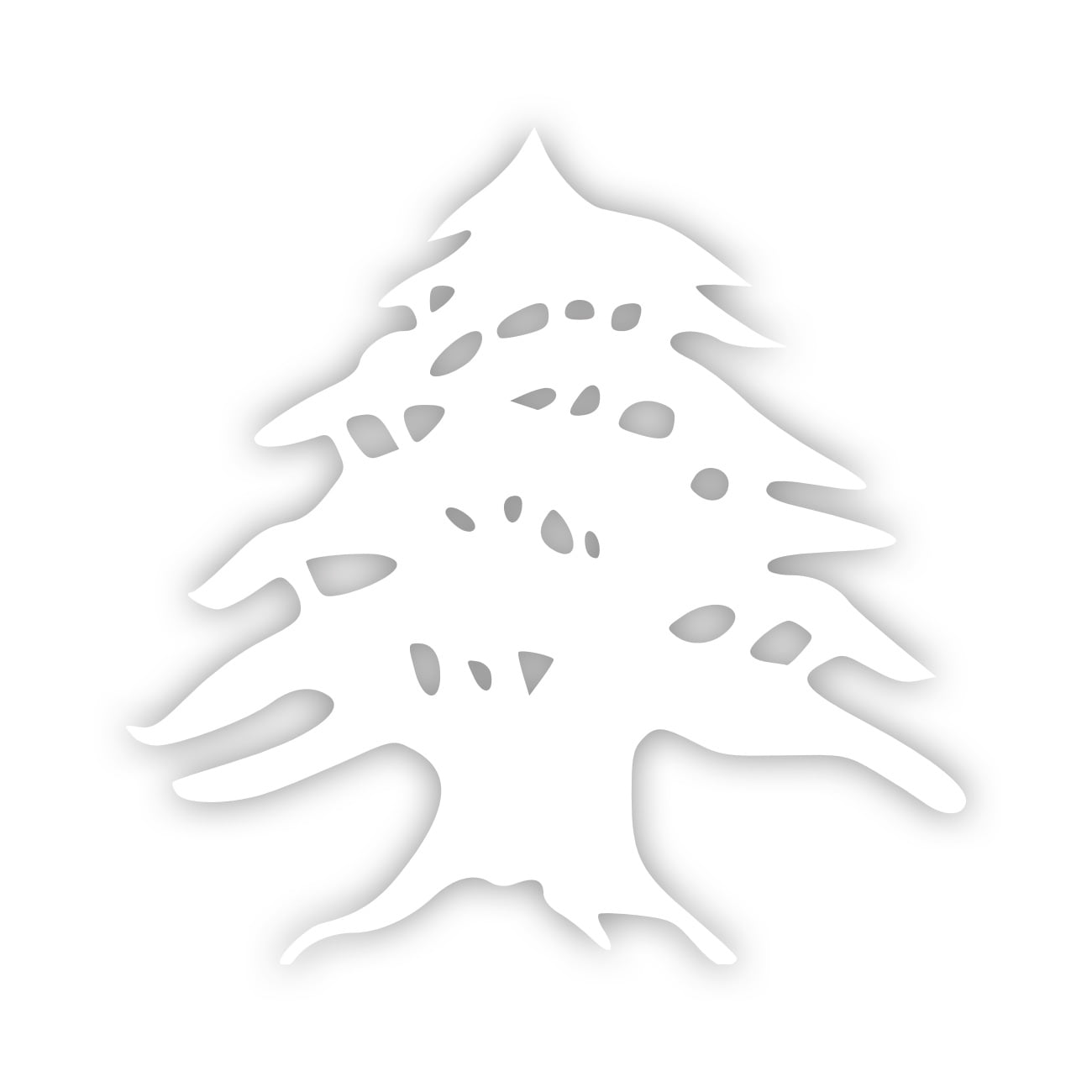 Cedar Tree Sticker Decal Die Cut - Self Adhesive Vinyl - Weatherproof ...