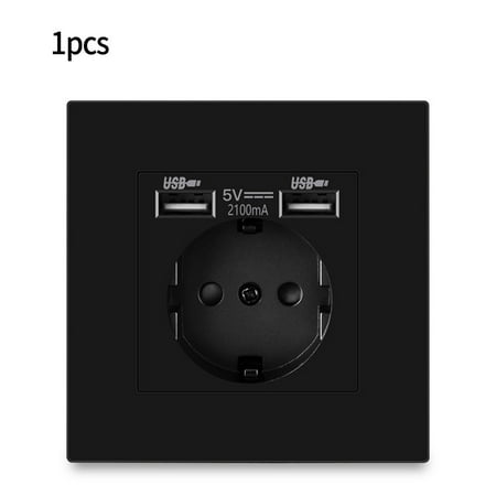 Smart Usb Wall Outlet Led On/Off Outlet 16A Eu Power Outlet Dual Usb ...