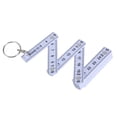 Mini Folding Ruler Keychain 50cm 10 Fold Plastic Ruler Keyring Hand ...