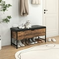 Giantex Storage Ottoman Bench w/Drawers, Flip-top Wooden Storage Toy ...
