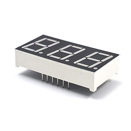 0.56" 3-Digit 7-Segment Display Common Cathode 3-Digit LED Display ...