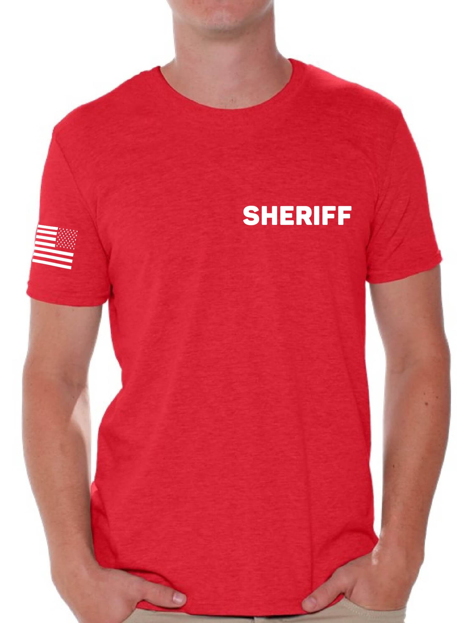 Awkward Styles Sheriff Tshirt for Men Sheriff Shirt with Usa Flag ...