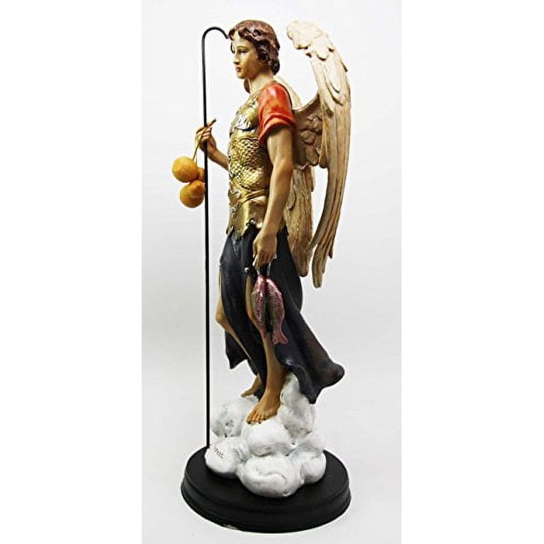 Archangel Raphael Healing Statue Gold Leaf Christian Angel St Raphael