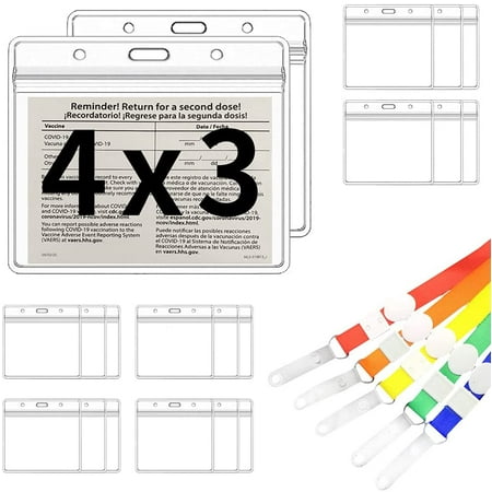 FanShowCDC Vaccination Card Protector with 20 Lanyards, 4X3 in ...