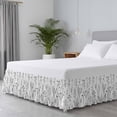 Black White Plant Bed Skirt Bed Skirts Queen Size 18 Inch Drop, Boho ...