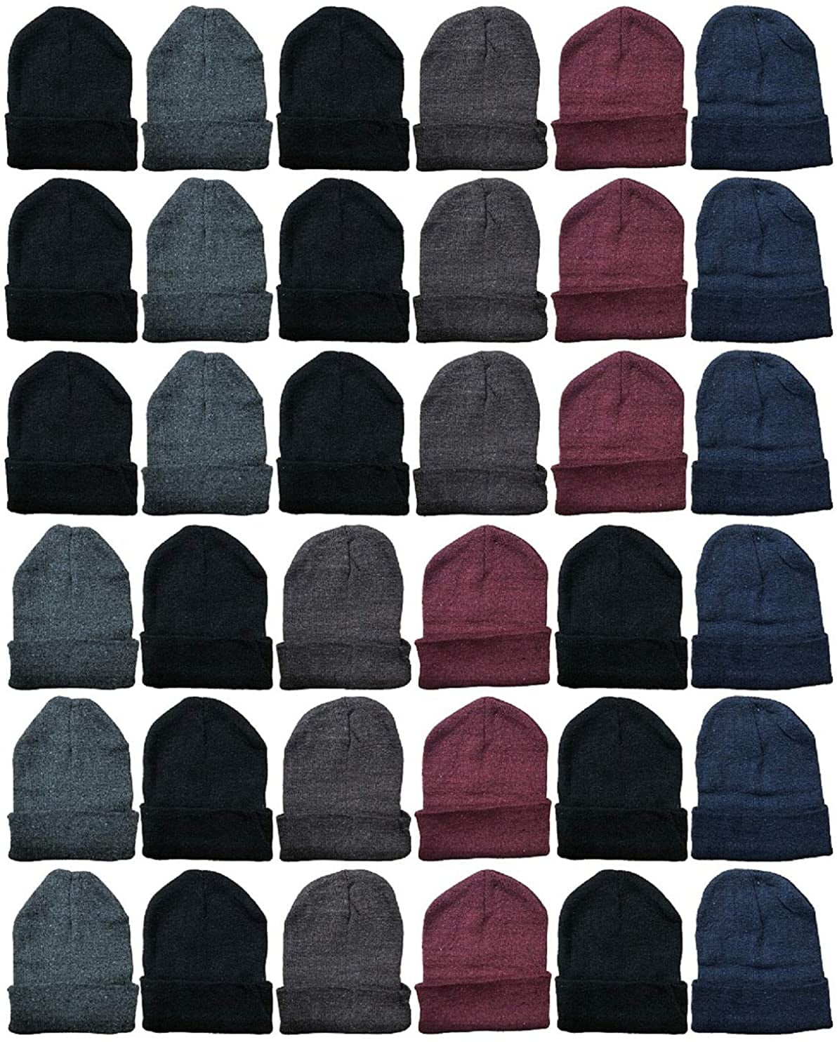 24 Packs Yacht & Smith Winter Beanies For Men & Women, Warm Thermal ...