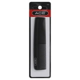 ACE Fine Tooth 5-Inch Pocket Hair Comb, Black, Precision-Engineered for ...