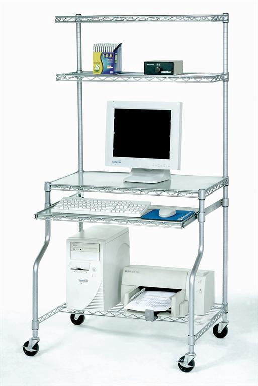 24" Deep x 72" Wide x 80" High Mobile LAN Workstation with 1 Solid ...