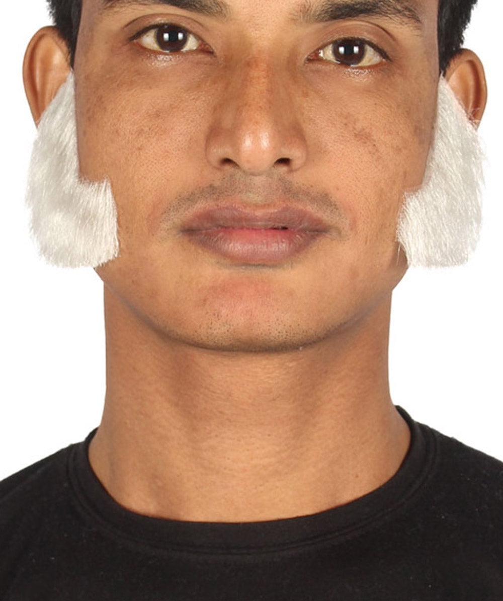 Men's Mutton Chops Style Beard | White Cosplay Beard - Walmart.com