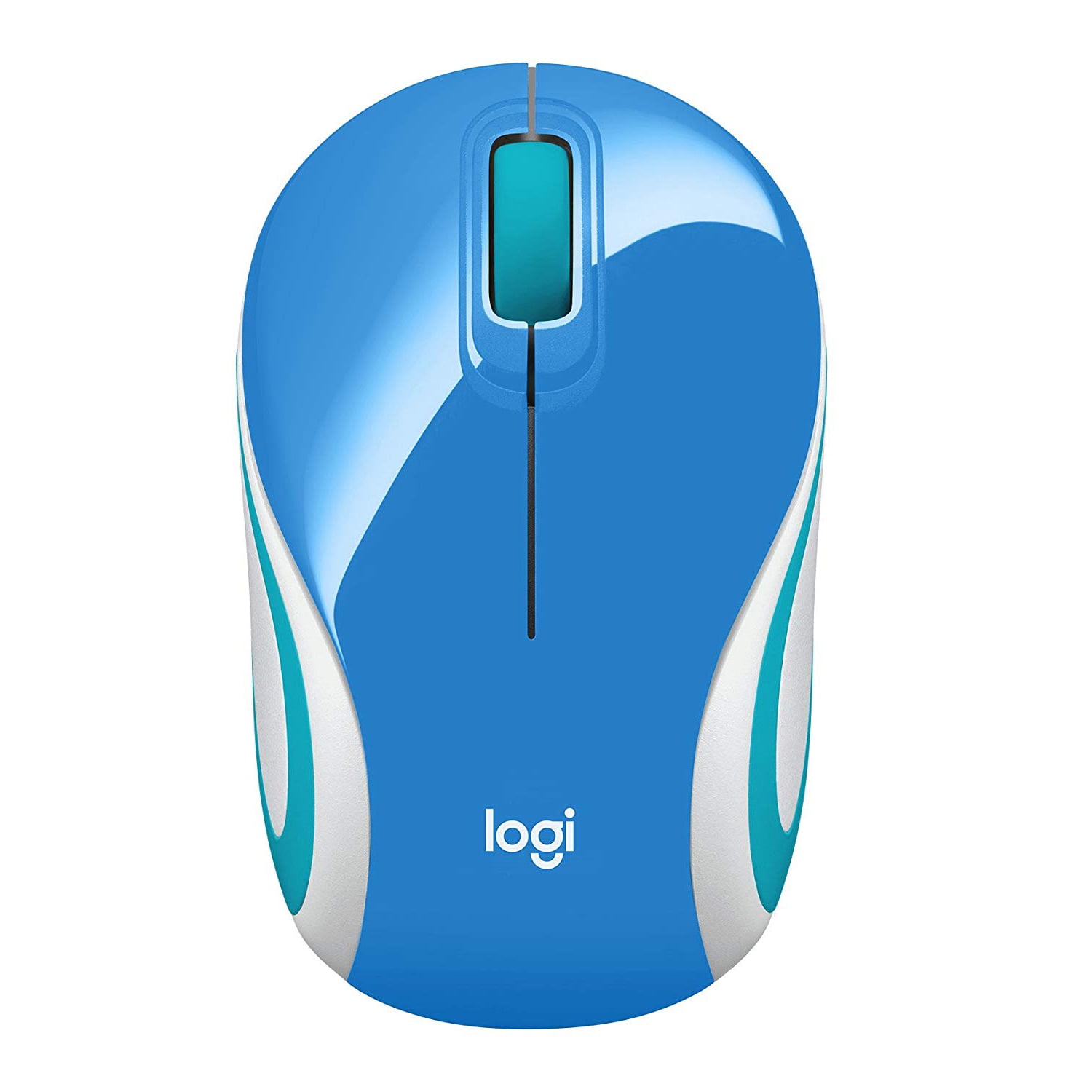 Logitech M187 Ultra Portable Mini Wireless Mouse, Blue - Walmart.com ...
