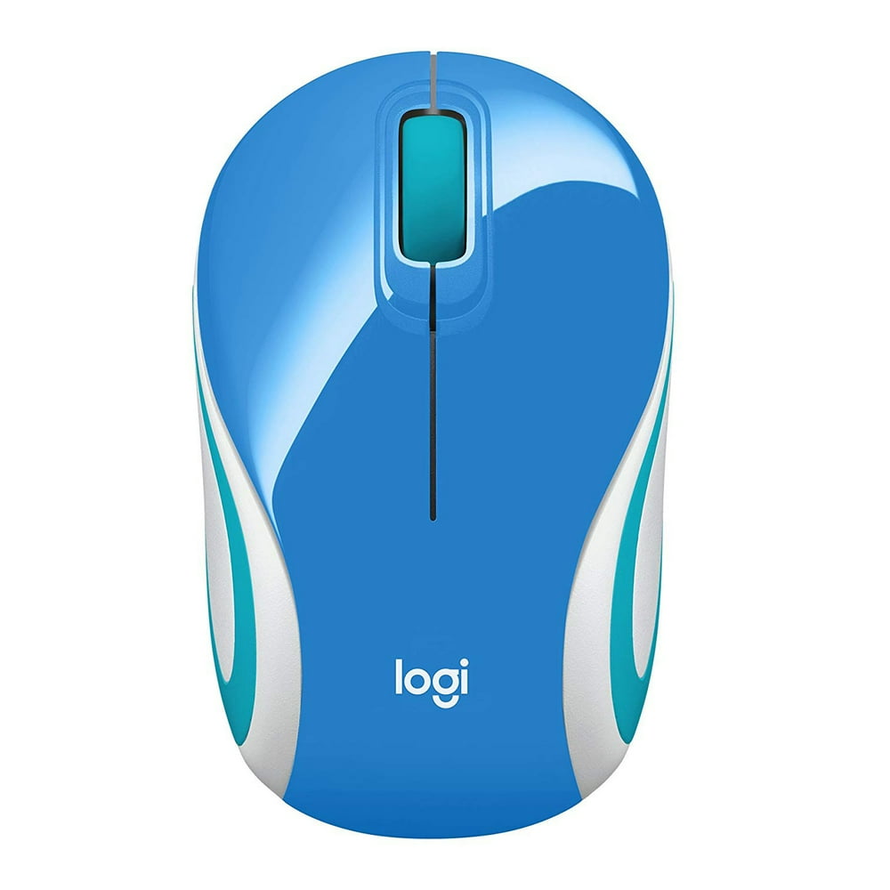 Logitech M187 Ultra Portable Mini Wireless Mouse, Blue - Walmart.com ...