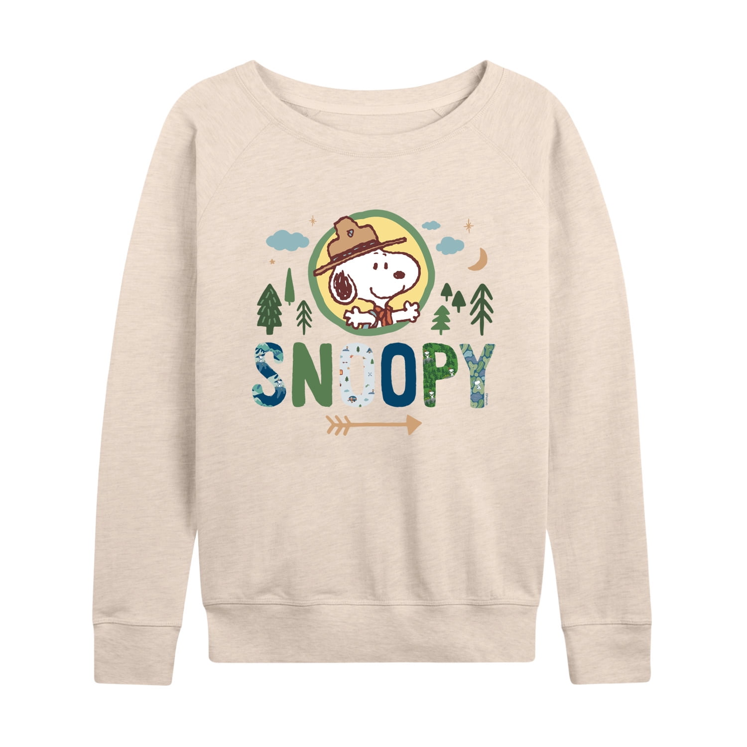 Peanuts - Ranger Snoopy - Women's Lightweight French Terry Pullover ...