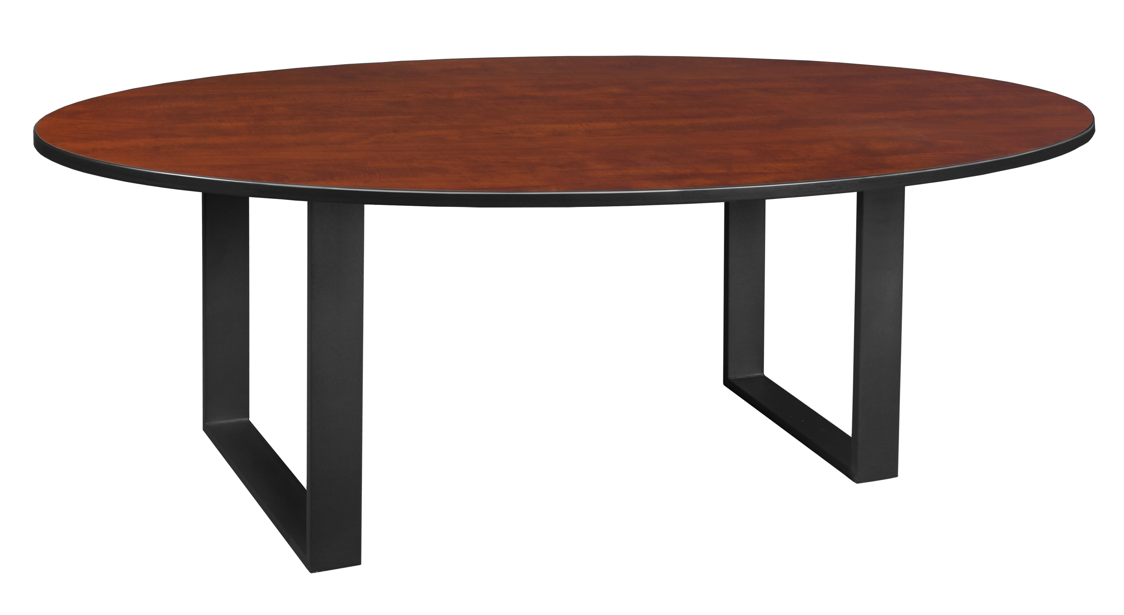 Structures 78" Oval Conference Table - Cherry/ Black - Walmart.com