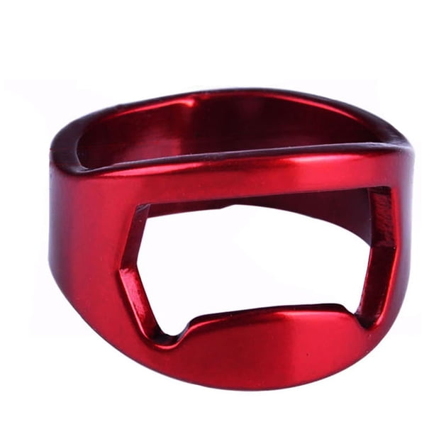 Becaristey Cute Metal Finger Ring Bottle Opener Bar Beer Tool Cap ...