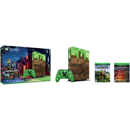 Microsoft Xbox One S 1TB Minecraft Limited Edition Bundle, 23C-00001 ...