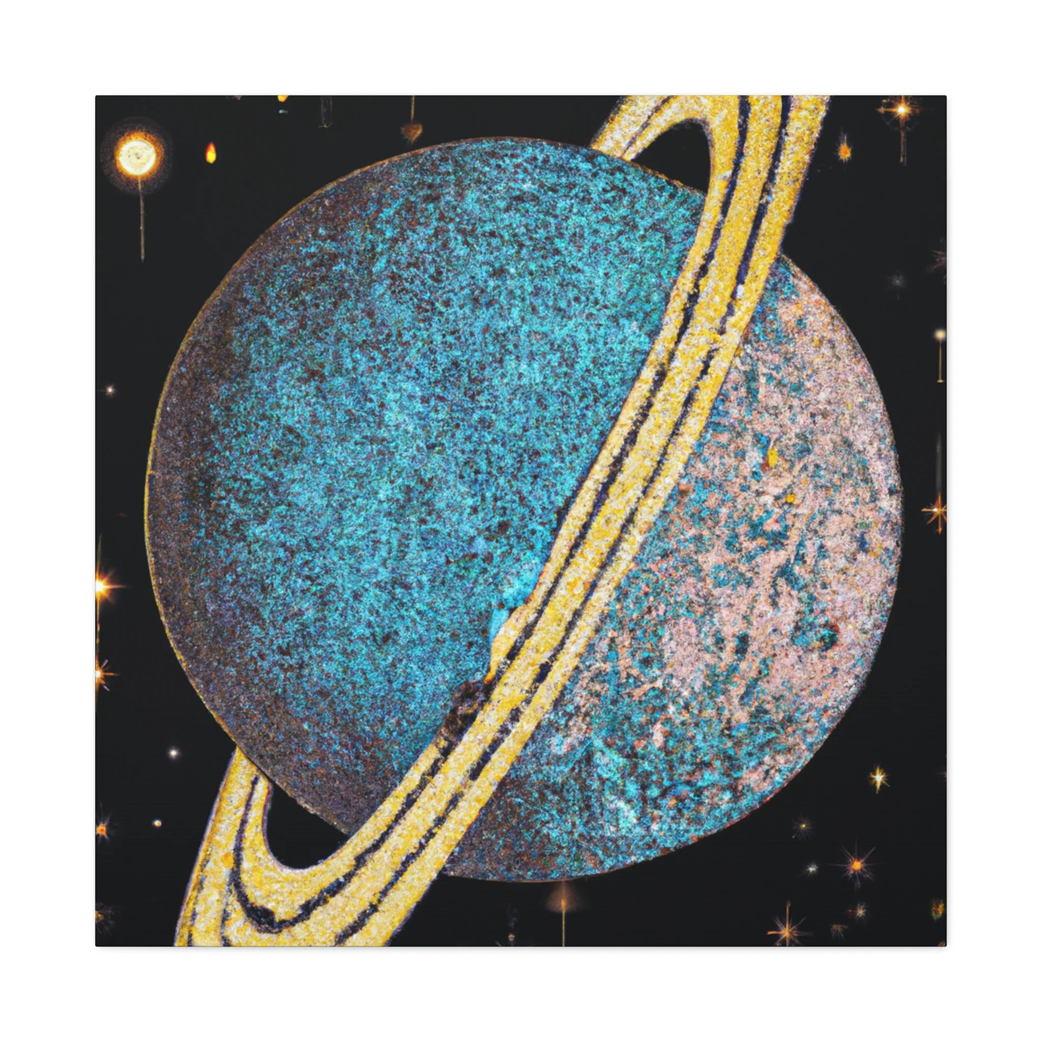Uranus in Pointillism - Canvas - Walmart.com