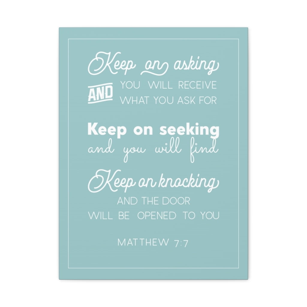 Scripture Walls Keep Any Asking And Matthew 7:7 Christian Wall Art ...