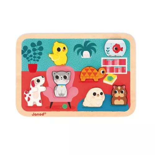 Click here for Janod - Chunky Puzzle Familiar Animals - Fsc Wood... prices