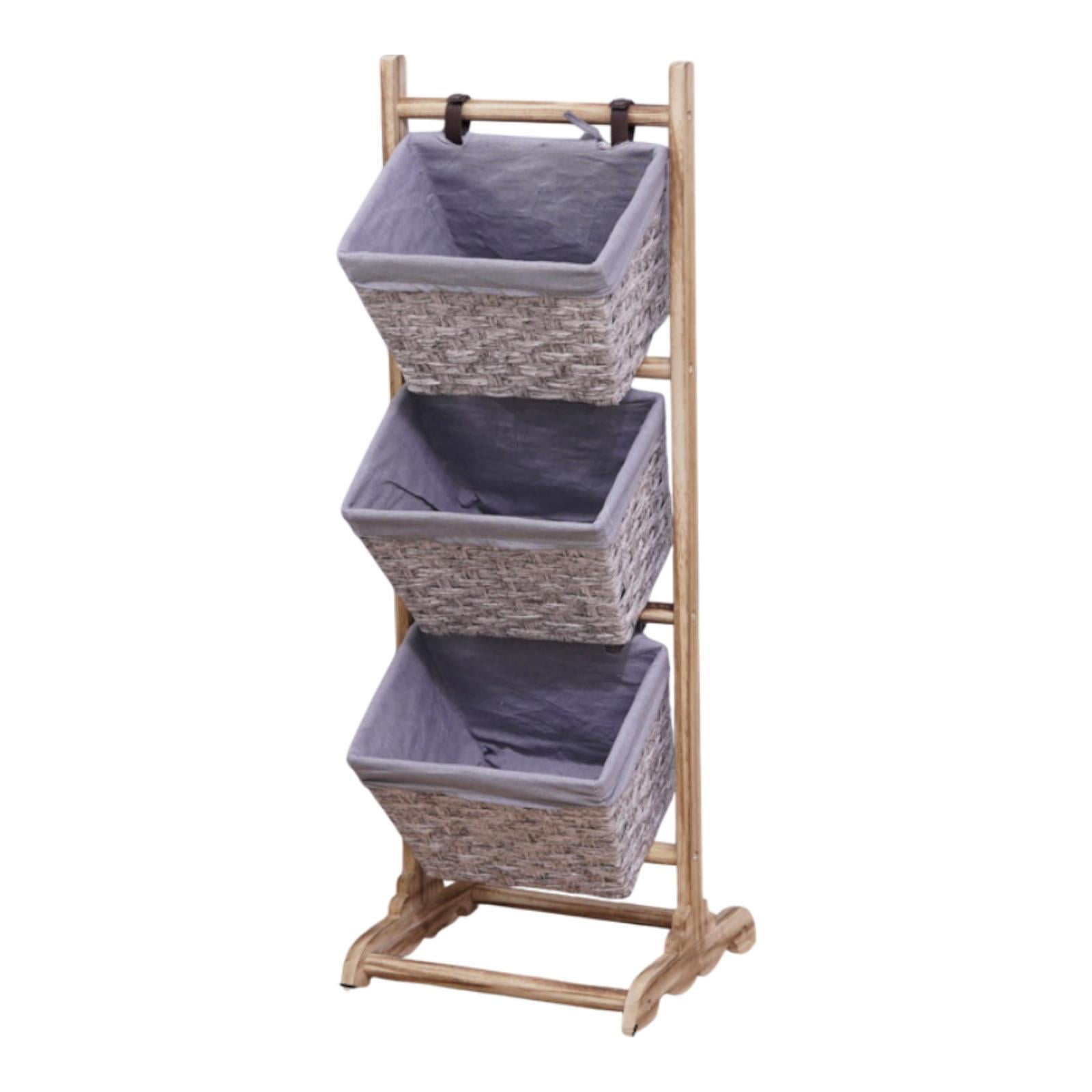 Click here for Jifeng Wooden Storage Basket Floor Rack Display Sh... prices