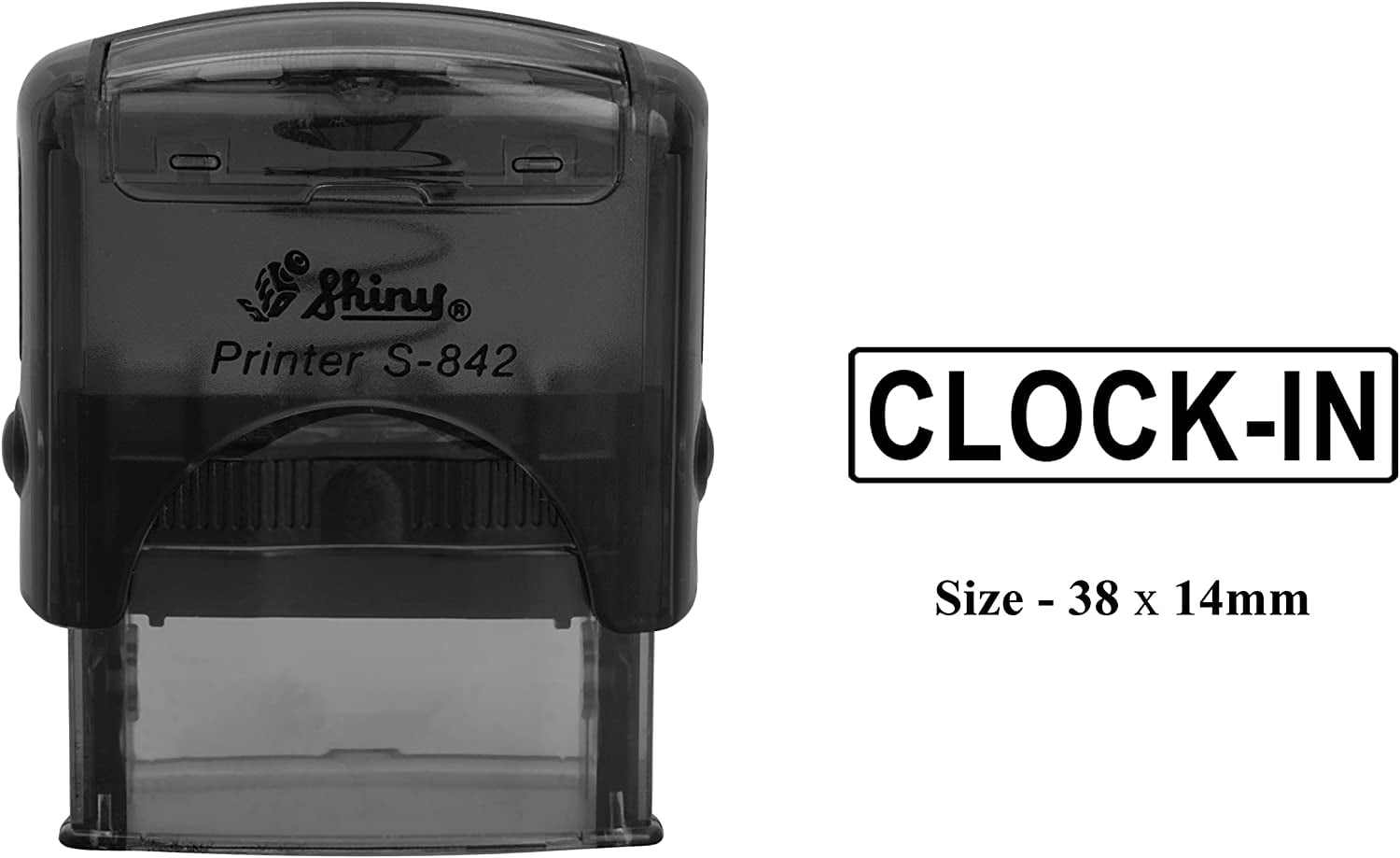 CLOCK-IN Shiny S-842 Self Inking Custom Office Use Custom Rubber Stamp - Walmart.com