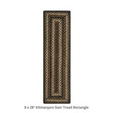 Homespice Kilimanjaro Premium Jute Braided Stair Tread 8" x 28" (Set of ...