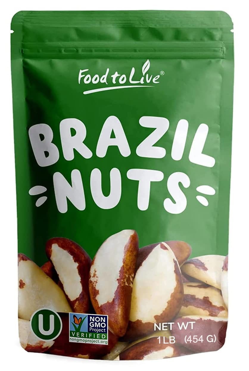 Dry Roasted Brazil Nuts with Himalayan Salt, 1 Pound — Kosher, Vegan ...