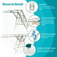 Clothes Drying Rack, Foldable 3 Level Stainless Steel Laundry Drying ...