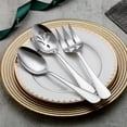 ReaNea 6-Pcs Stainless Steel Titanium Flatware Set, Includes Serving ...
