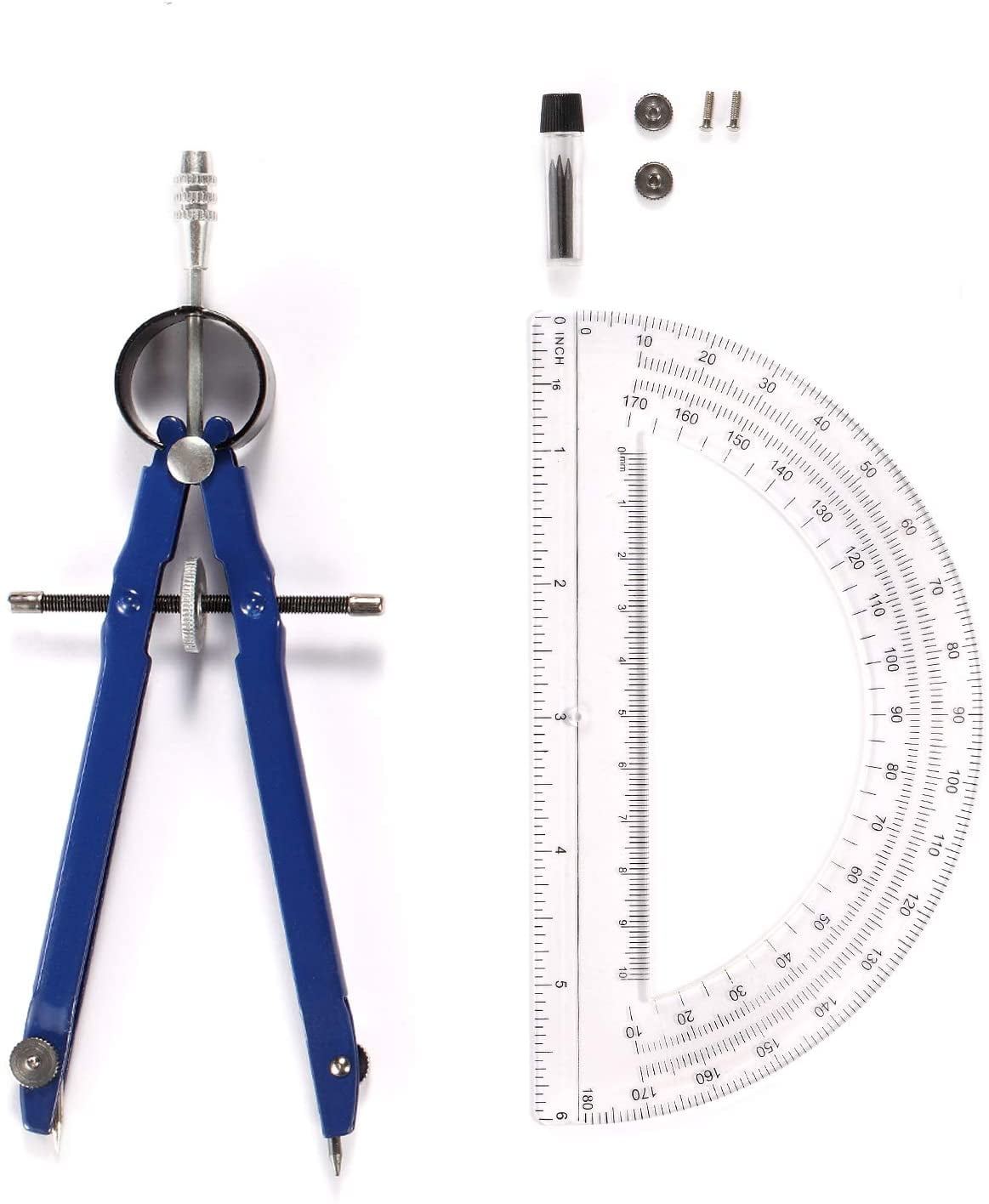 Professional Precision Compass Set, Metal Spring Bow Compass with ...