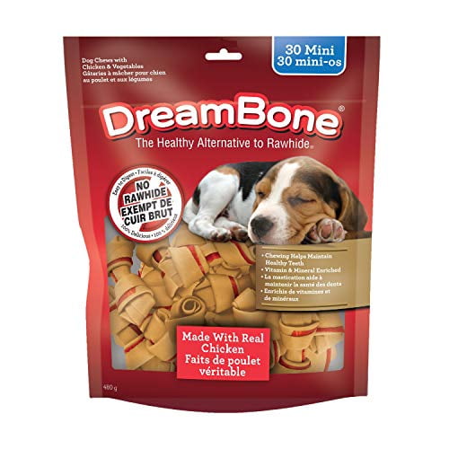 DreamBone Mini Dog Treats, Chicken, Rawhide Alternative Dog Chews, 30 ...