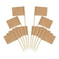 100 Blank Toothpick Flags, Cheese Labels Cupcake Topper Markers Flags ...