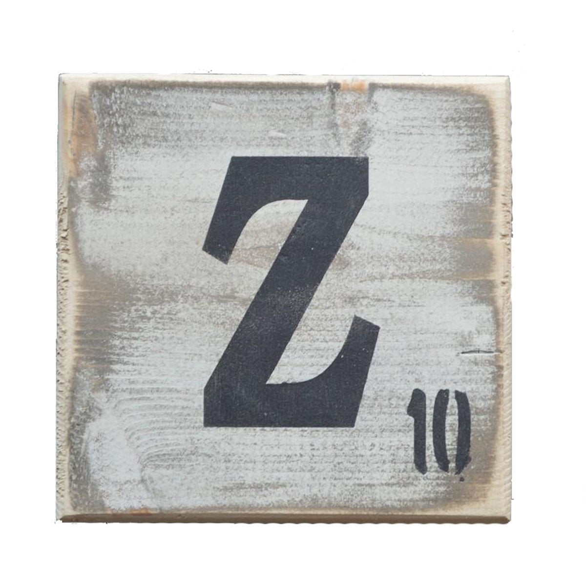 Pine Designs, Distressed Styled Letter Scrabble Tile 5.5" x 5.5", Z ...
