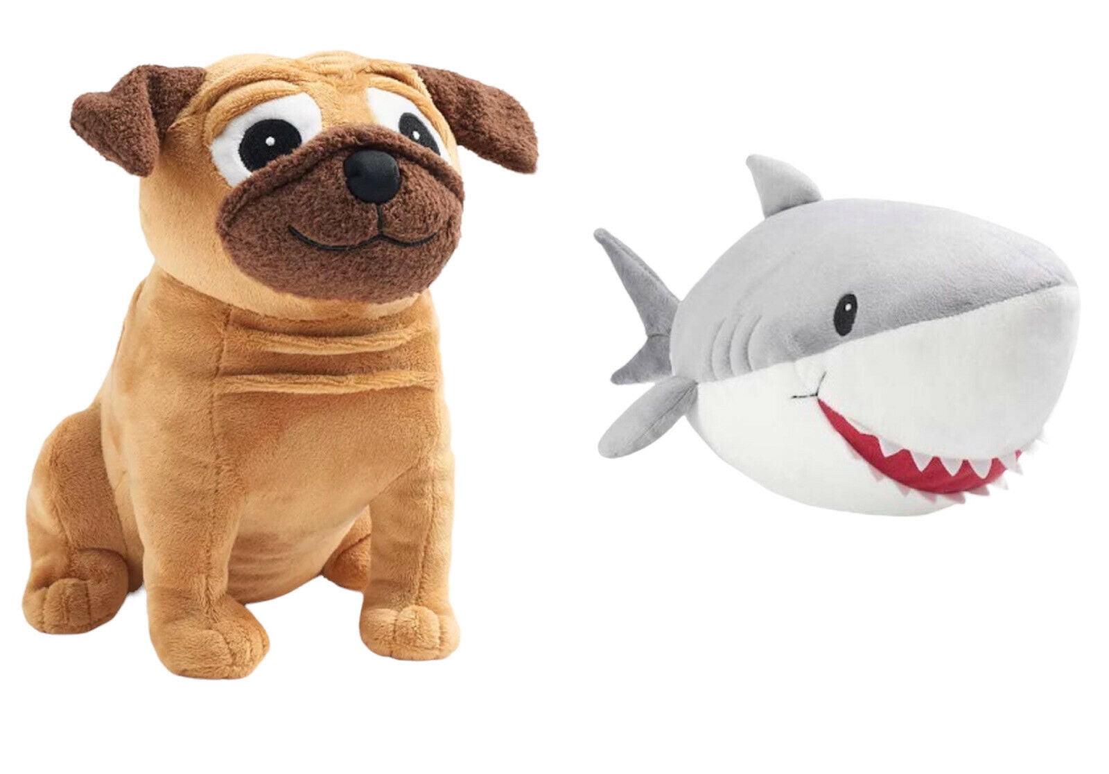 Yip Snap Yap Pug Dog & Gilbert Great Shark Plush Kohls 12" Charles ...