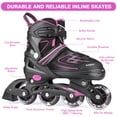 KAQINU Adjustable Inline Skates, Outdoor Inline Skates with Full ...
