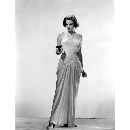 Jane Greer on a Dress Holding a Gun Portrait Photo Print (24 x 30 ...