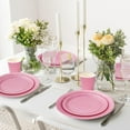 100Pcs Light Pink Party Supplies for 25 Guests Disposable Tableware Set ...