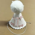 Baby 1st Birthday Pink Bow White Cone Hat, First Birthday Party ...