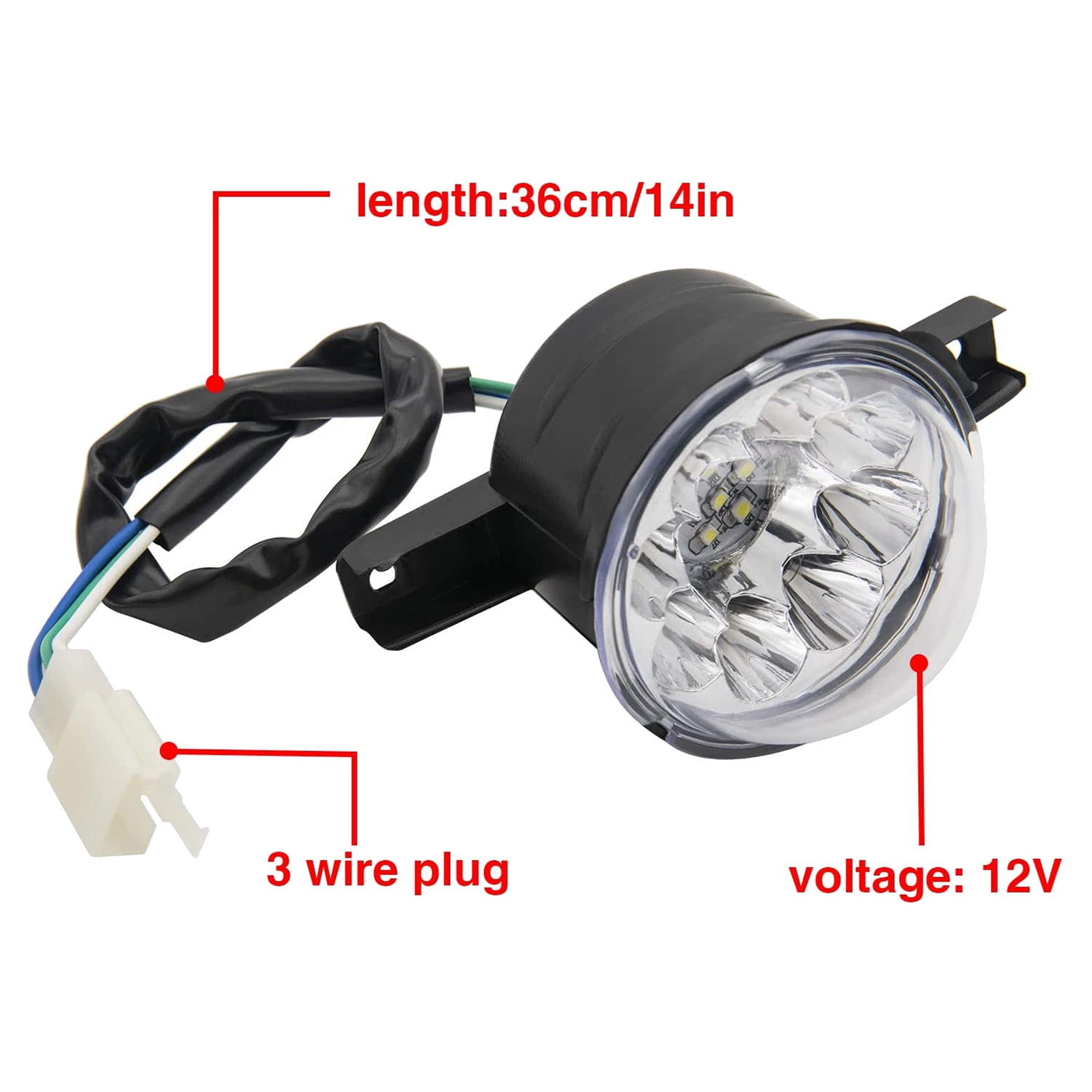 Buy 2Pcs 12V LED ATV Front Headlight 125Cc 150Cc 250Cc 300Cc Headlights ...