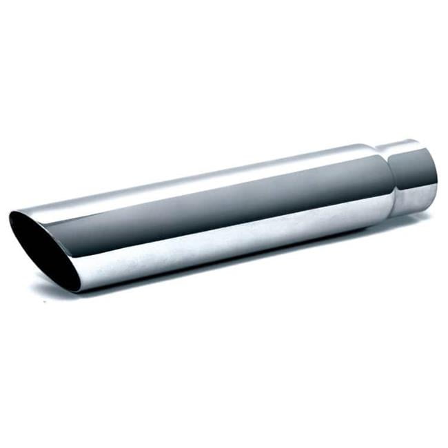 Pilot PMZ-040 3 x 3.5 in. Polished Boom Tube Truck Muffler Exhaust Tip ...