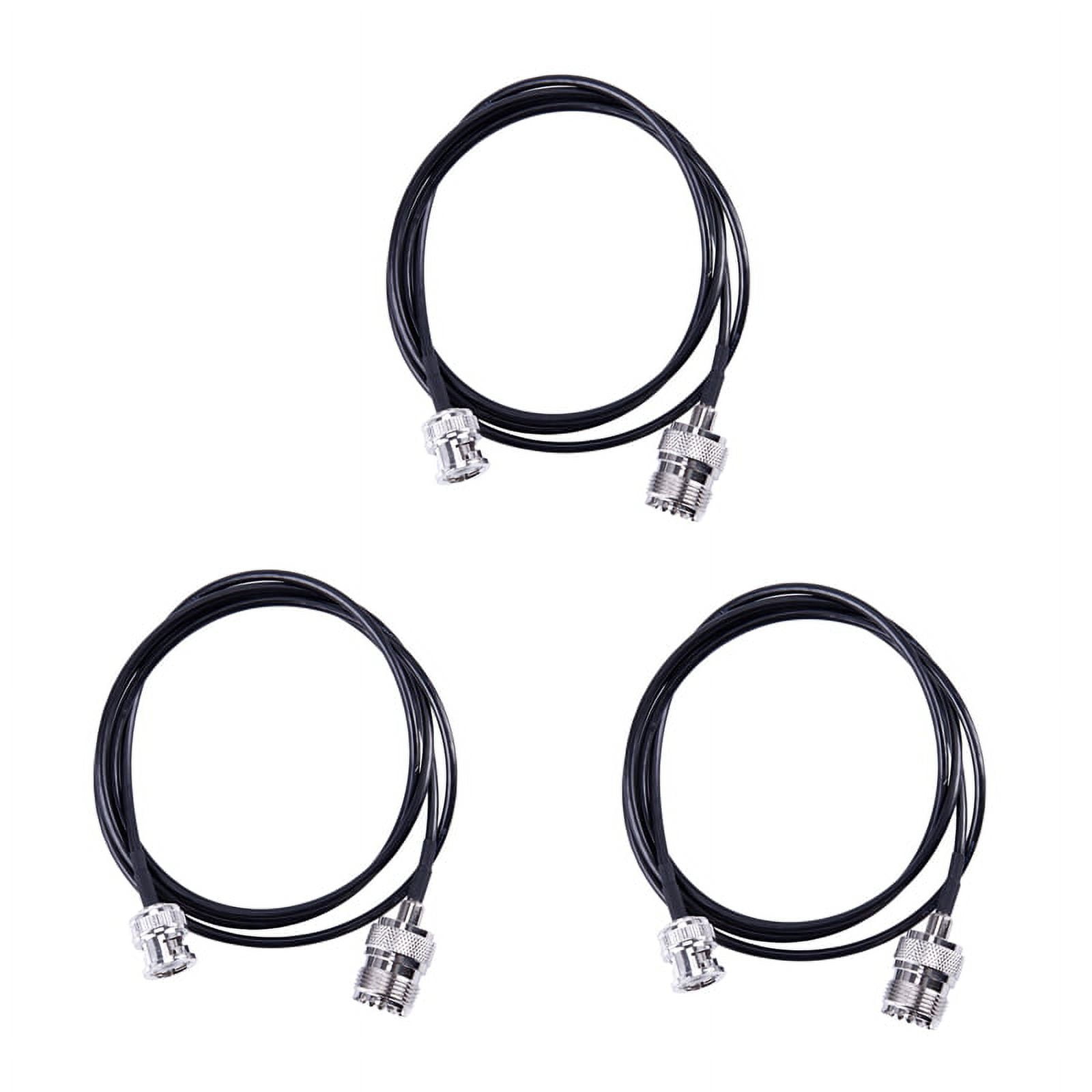 3X RF UHF VHF Cable de Antena de Radio Coaxial BNC Macho Una UHF SO239 RG-58U MILSPEC Coaxial ...