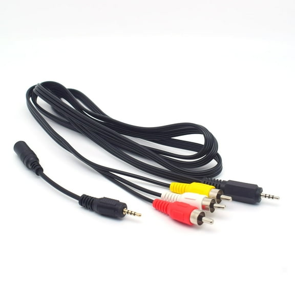 Simyoung 3.5mm Aux to 3 RCA AV Audio Video Cable 1M Black Electronic ...