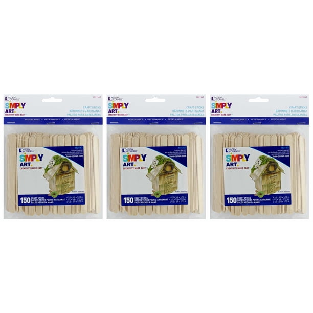 Forster Woodsies Craft Sticks 3 packs 150pc - Walmart.com