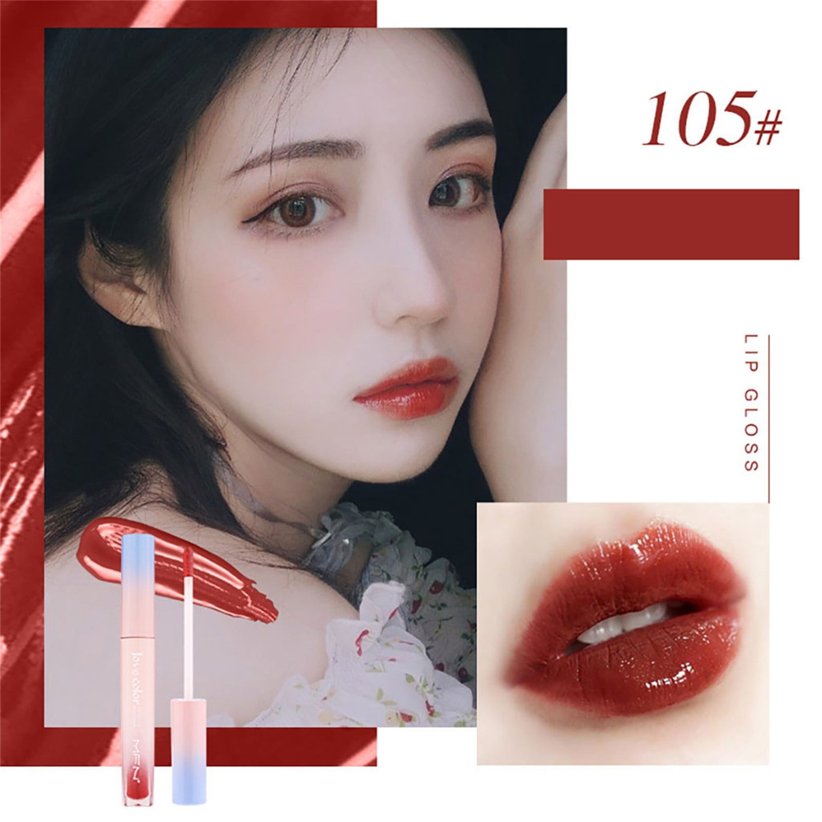 Cara Lady Cute RED Tube Mouth Red Brick Red Aunt Lipstick Is Not Easy ... Cara Lady Cute RED Tube Mouth Red Brick Red Aunt Lipstick Is Not Easy ...
