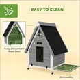 Black and Gray Weatherproof Wooden Chicken Coop for Small Backyards ...