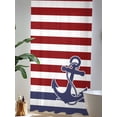 Blue Anchor Sheer Curtains 96 Inch Long 1 Panel Costal Red White Blue ...