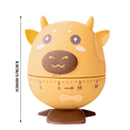 Tdoenbutw Alarm Clock Cute Cow Shape Cooking Alarm Soft Plastic ...