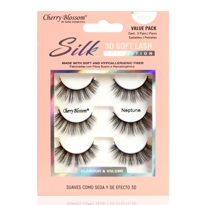 Cherry Blossom Silk 3D Soft Lash Value Pack 3 Pairs (#72213 Neptune) - Walmart.com