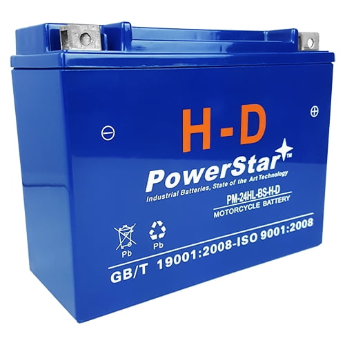 PowerStar 12 Volt 24AH Battery FAYTX24HL-BS for Motorcycles, Riding ...