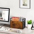 Brown Medium Iron Mesh Particleboard Magazine Rack for Desktop and Home ...