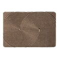 Abstract‑Wave‑Pattern Rectangular Coir Doormat, Non‑Slip Modern‑Style ...